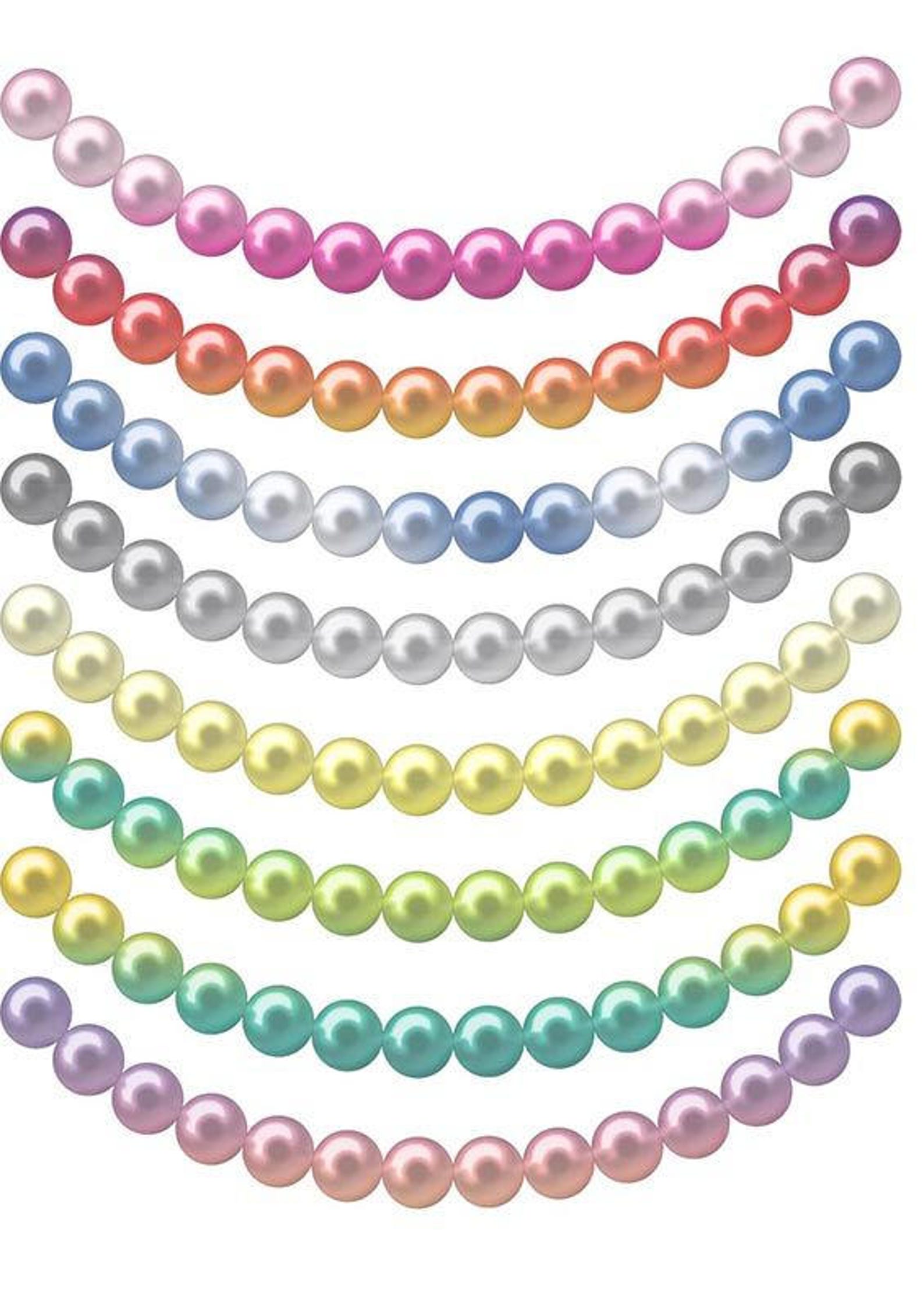 Pearl Strands Clip Art: Scrapbooking Elements (digital Download) - Etsy