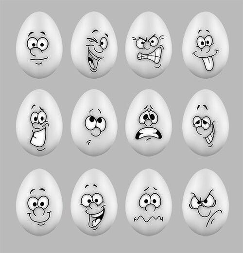 Egg clipart emotions egg easter Clip art Digital Scrapbooking | Etsy