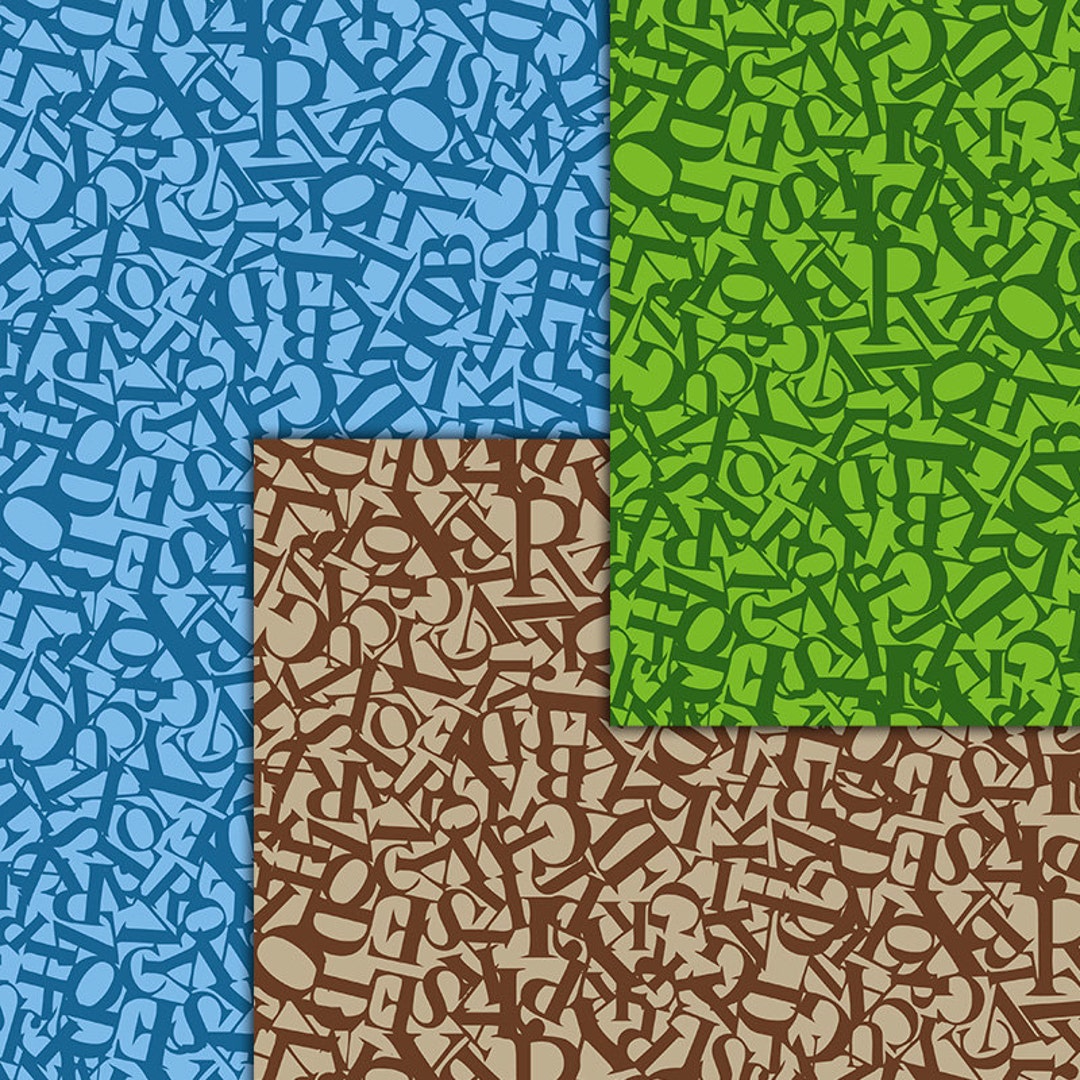 Letters Digital Paper Letter Patterns Digital Paper Chaos Paper Letters ...