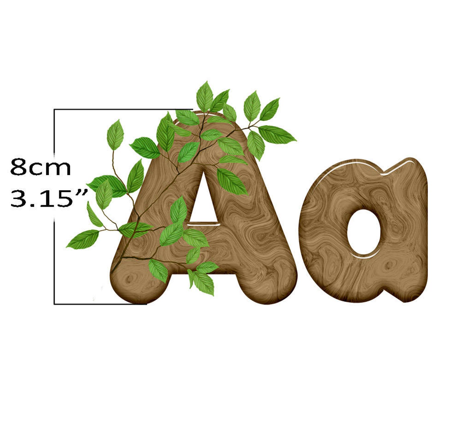 Digital Alphabet Tree Branch, Alphabet Clipart Monogram Scrapbooking ...
