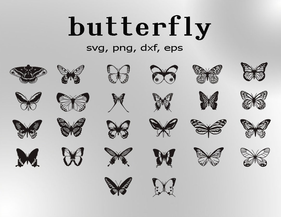 Butterfly Svg Clipart Butterfly Vector File Digital Clip Art Instant ...