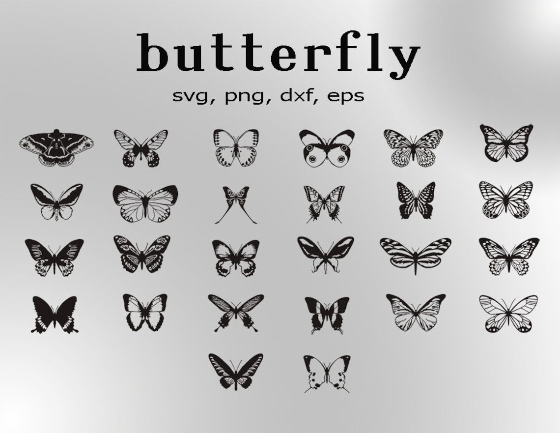 Butterfly Svg Clipart Butterfly Vector File Digital Clip Art - Etsy