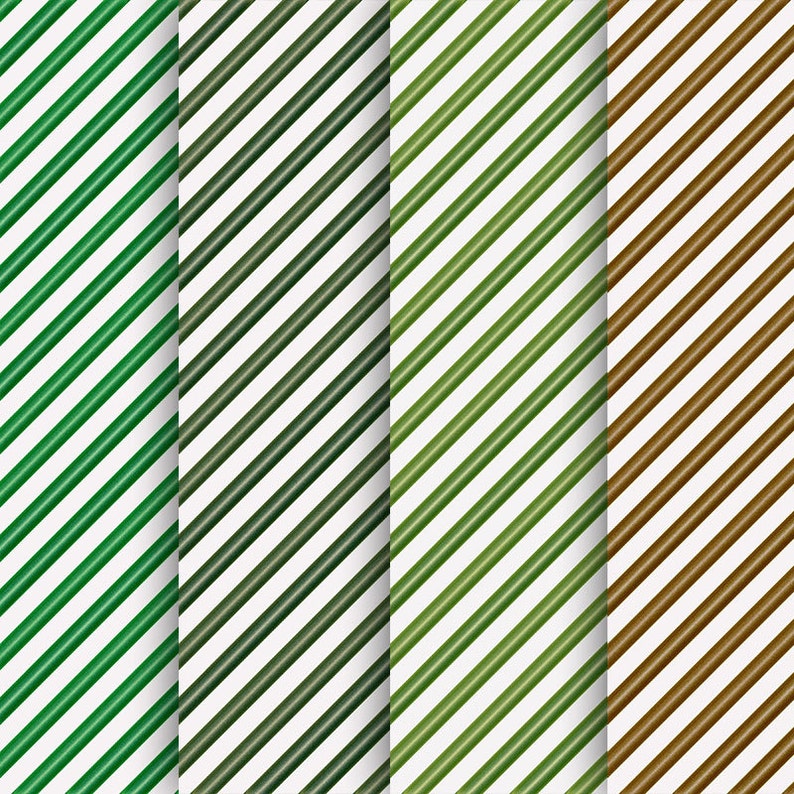 Stripe Digital Paper Strips Pattern Scrapbooking Instant Download ...