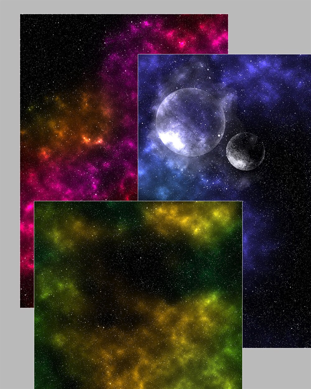 Nebula Digital Paper Galaxy Instant Download Starry Night - Etsy