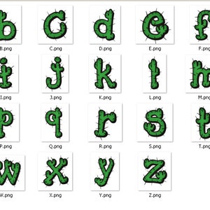 Cactus Alphabet Clipart Plant Digital Alphabet Cactus Monogram ...