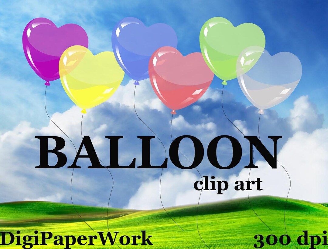 Heart Balloons Clipart: Valentine's Day PNG Set (digital Download) - Etsy