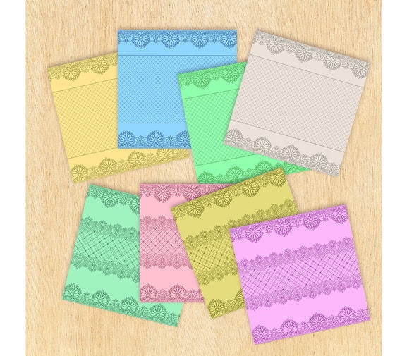 Lace Digital Paper Lace Background Colorful Lace Scrapbooking | Etsy