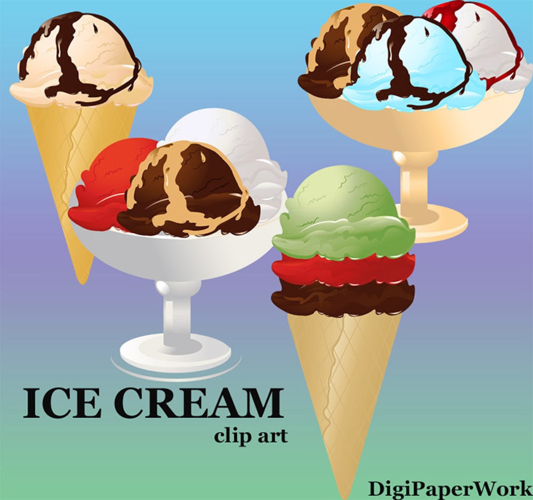 Ice Cream Clipart, Ice Cream Cones Clip Art Make Your Own Ice Cream ...