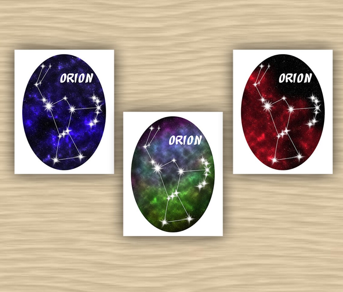 Printable Art Orion Constellation Set of 3 Printable Orion Instant ...