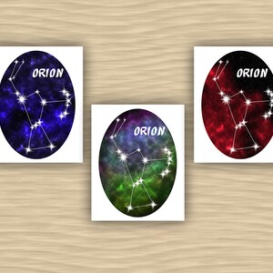 Printable Art Orion Constellation Set of 3 Printable Orion Instant ...