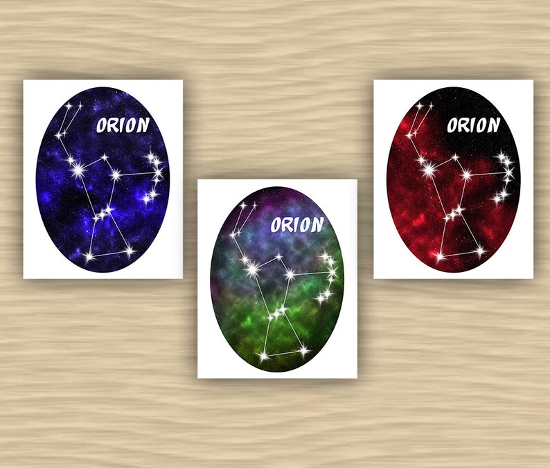 Printable Art Orion Constellation Set of 3 Printable Orion Instant ...