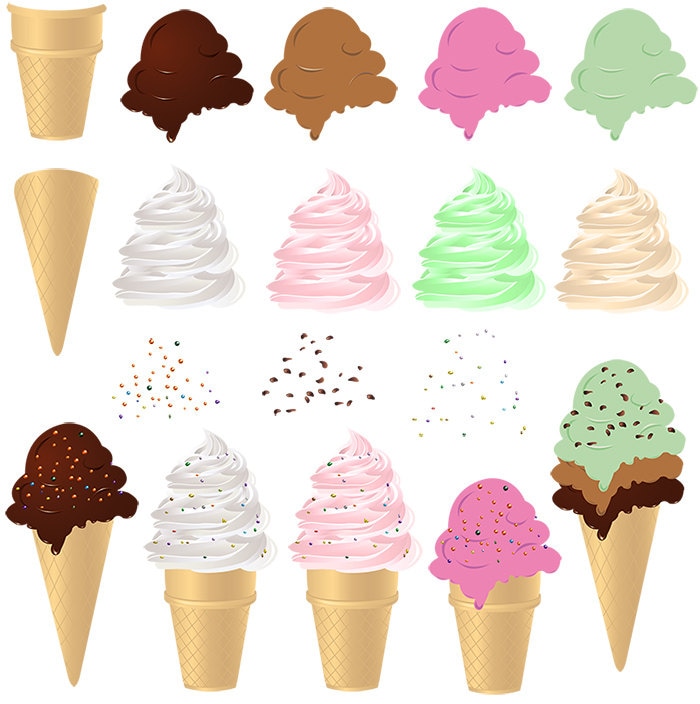 Ice Cream сlipart, Ice Cream Cones Clip Art Make Your Own Ice Cream ...