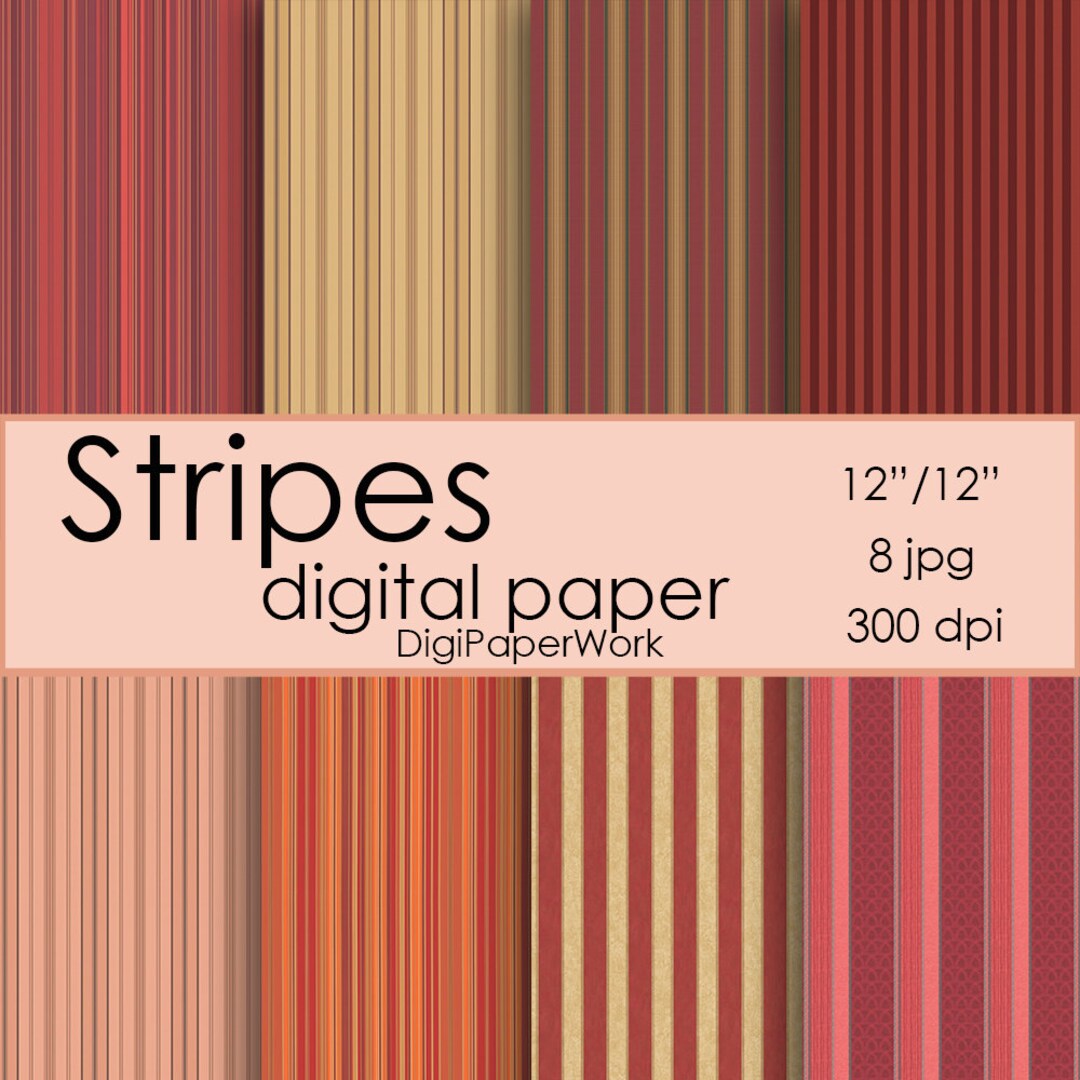 Seamless Stripe Digital Paper Streaks Instant Download Paper - Etsy