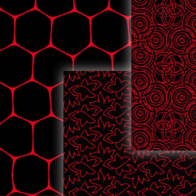 Red and Black Digital Paper Fluorescent Red Color Background - Etsy