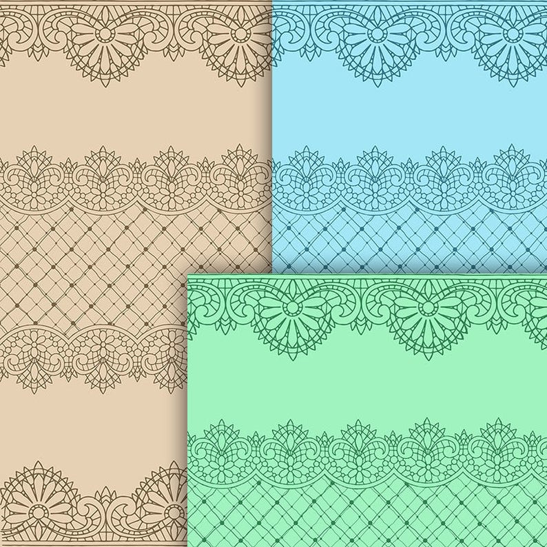 Lace Digital Paper Lace Background Colorful Lace Scrapbooking - Etsy UK
