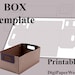 Box Template Printable Box Digital Box Paper Box DIY Letter A4 A3 A2 ...