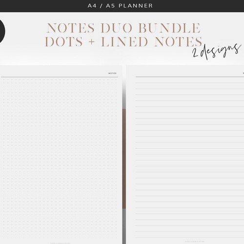 A5 Meeting Notes Printable Planner Inserts Lined Notes | Etsy