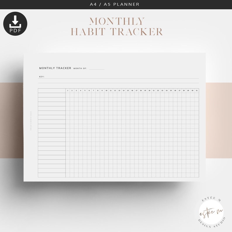 A5 Planner Tracker Printable Planner Inserts Monthly - Etsy