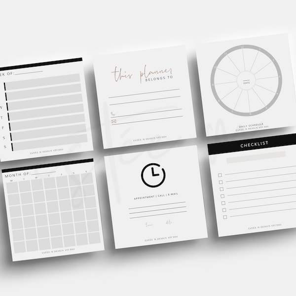 Printable Planner Cards, Printable Memo Cards, Printable Sticky Notes ...