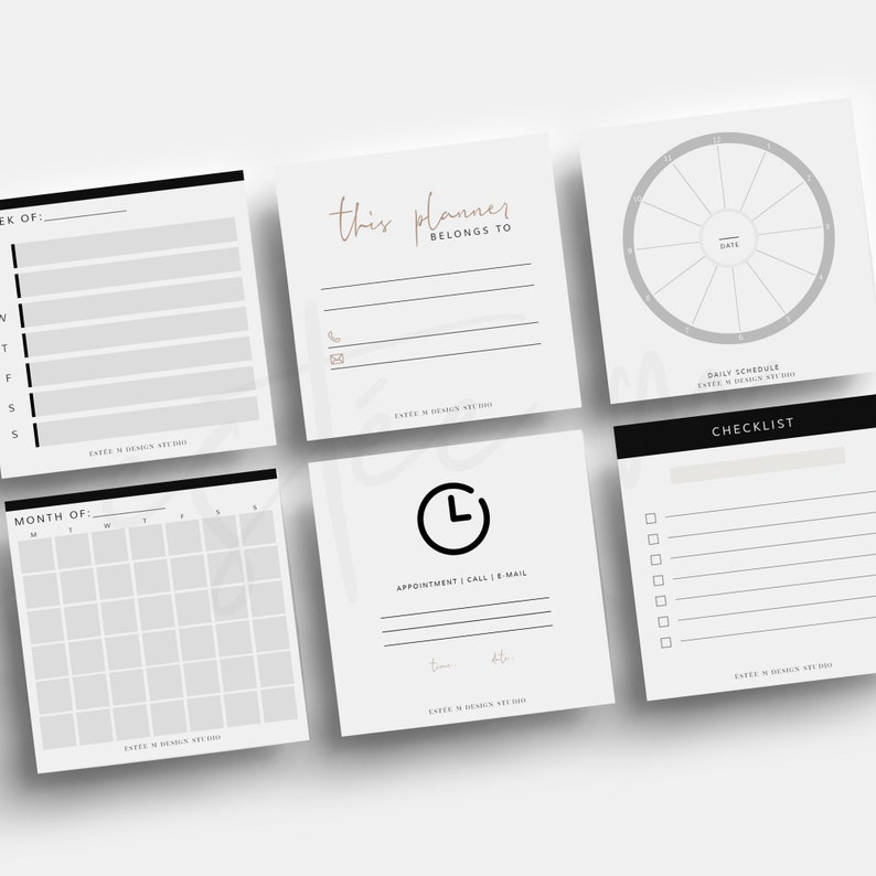 Planner Cards Printable Memo Cards Printable Sticky Notes | Etsy