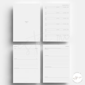 A5 Project Planner, Printable Planner Inserts, Project Tracker ...