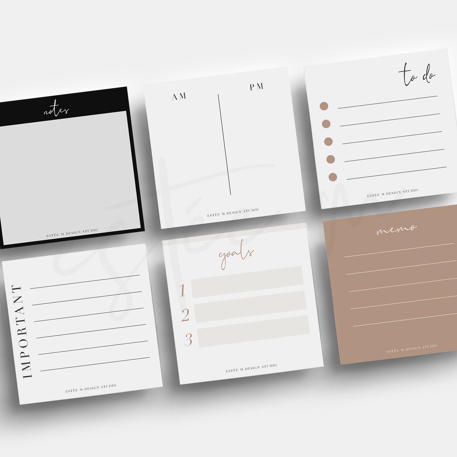 Printable Planner Cards, Printable Memo Cards, Printable Sticky Notes ...