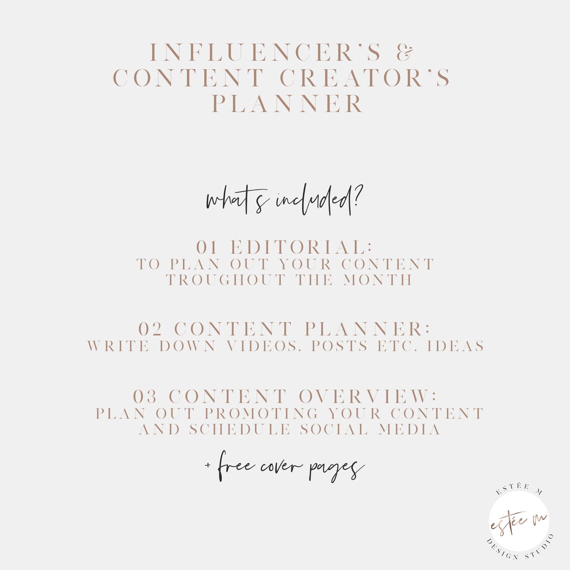 Printable Influencer Planner, Social Media Planner, A4 A5 Desk Planner ...