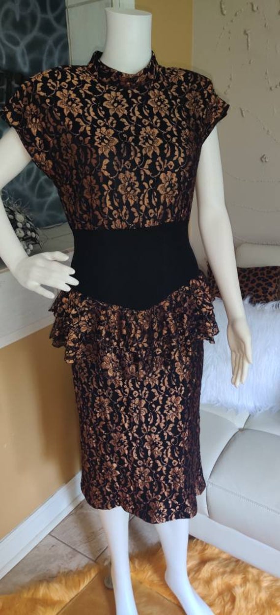 vintage peplum dress - Gem