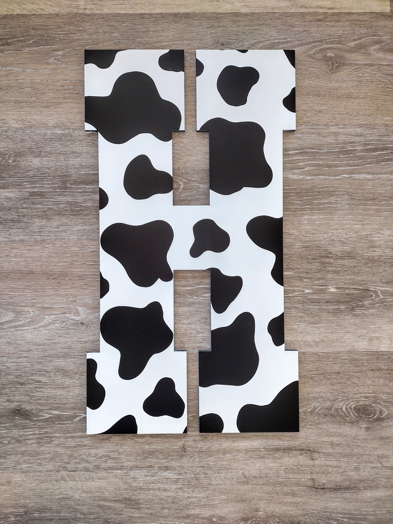 19 Cow Print Hanging Wood Letter Cow Decor Farm Décor - Etsy
