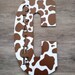 Personalized Farm House Cow Print Letter 19 Cow Wall - Etsy