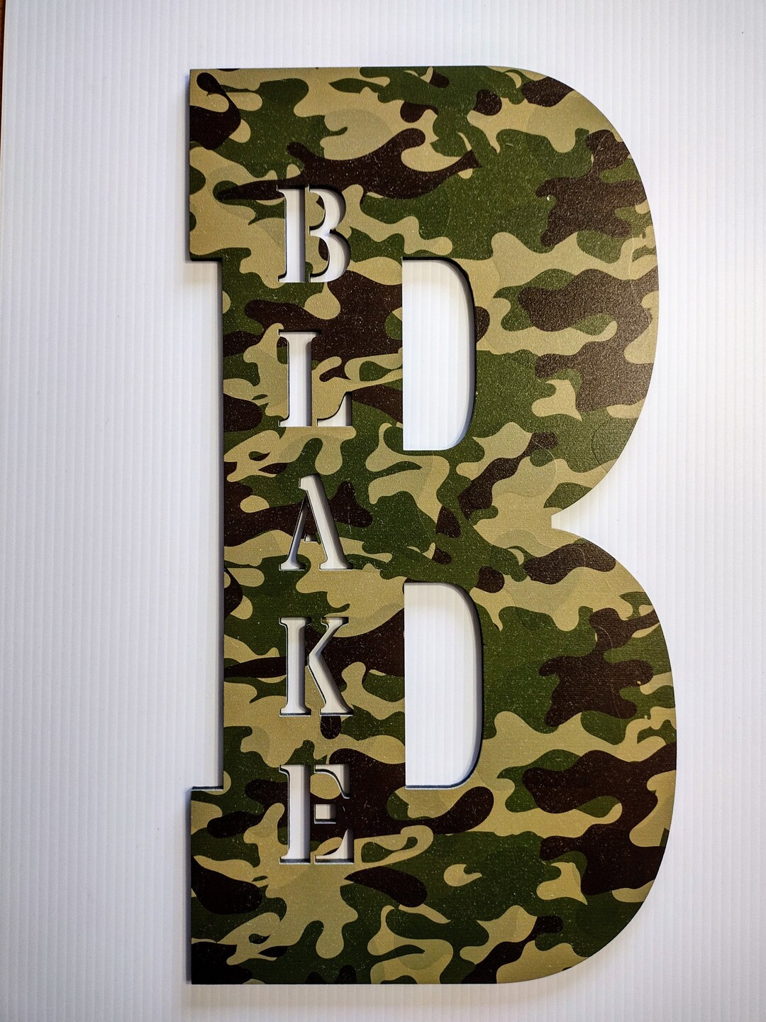 Personalized Camo Print Letter, Camouflage Wall Art, Camouflage Letter ...