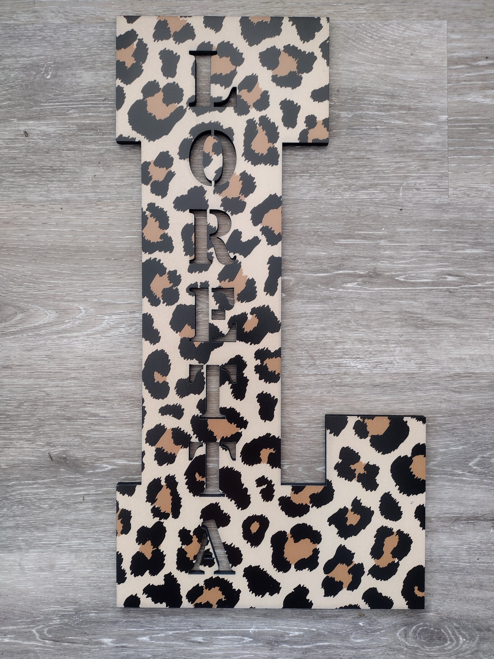 Personalized Leopard Print Letter Leopard Wall Art Leopard - Etsy
