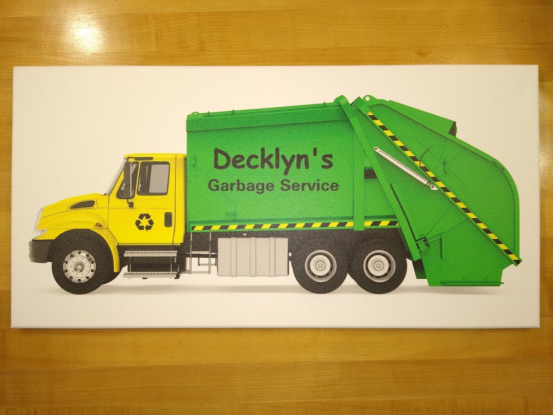 Custom Garbage Truck Wall Art - Etsy