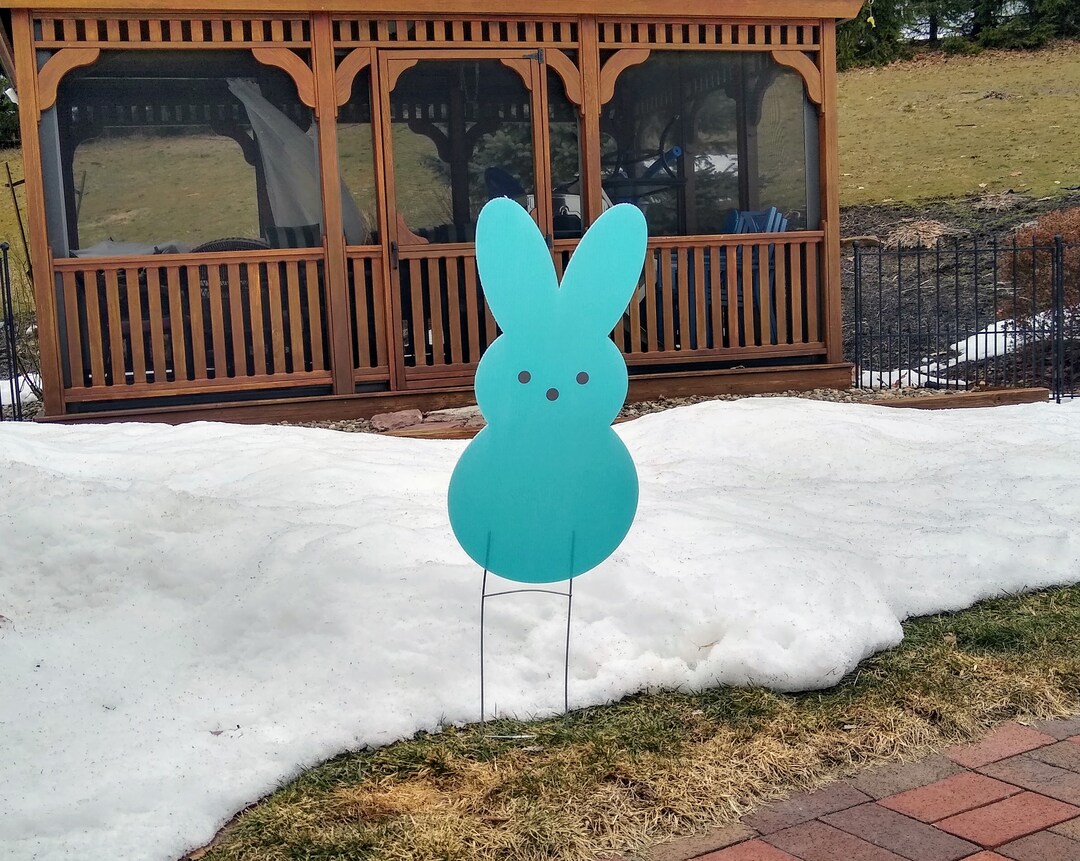 17.5 Inch Easter Bunny Peep Yard Signs - Etsy