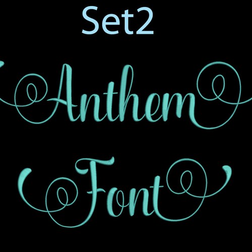 5 Size Anthem Font Embroidery Fonts BX Set 2 9 Formats - Etsy