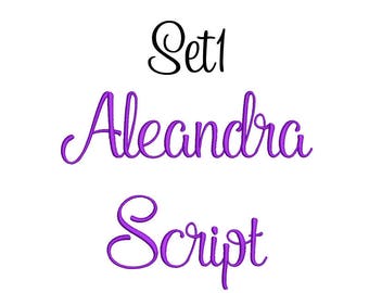 5 Size Style Script Font Embroidery Designs, BX Fonts Machine ...