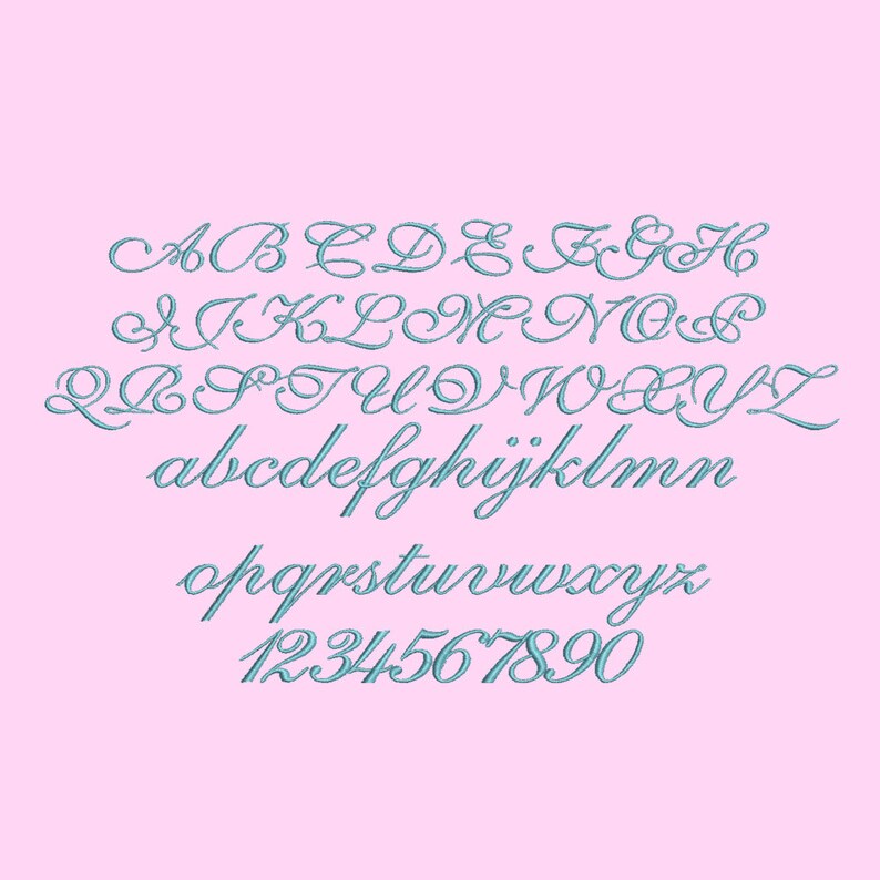 3 Size Script4 Font Embroidery Designs BX Fonts Machine - Etsy