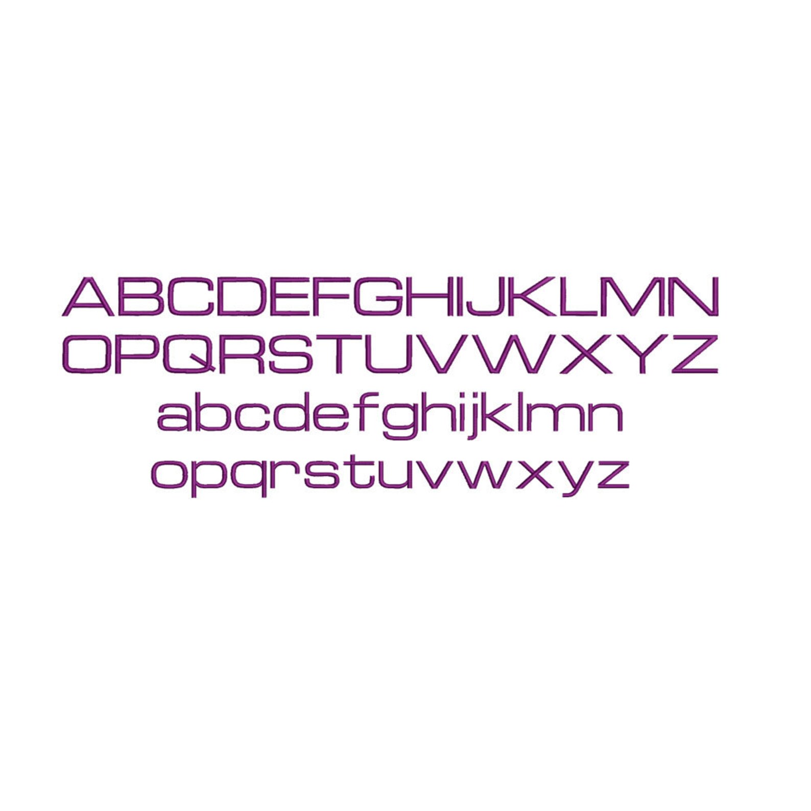 4 Size Microgramma Font Embroidery Designs BX Fonts Machine | Etsy