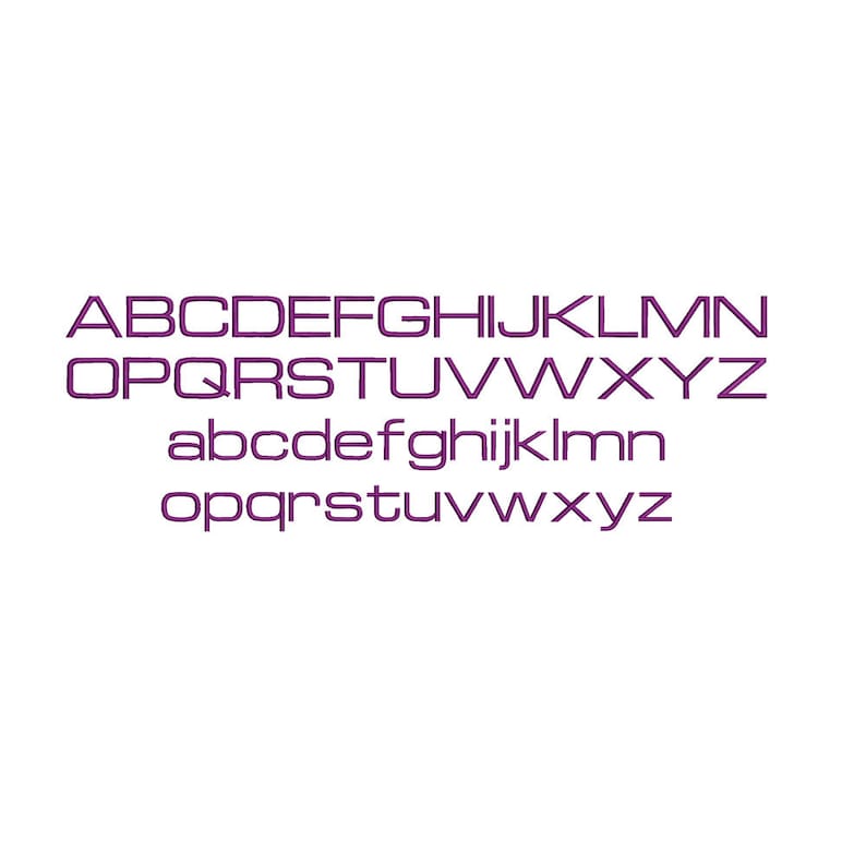 4 Size Microgramma Font Embroidery Designs, BX Fonts Machine Embroidery ...