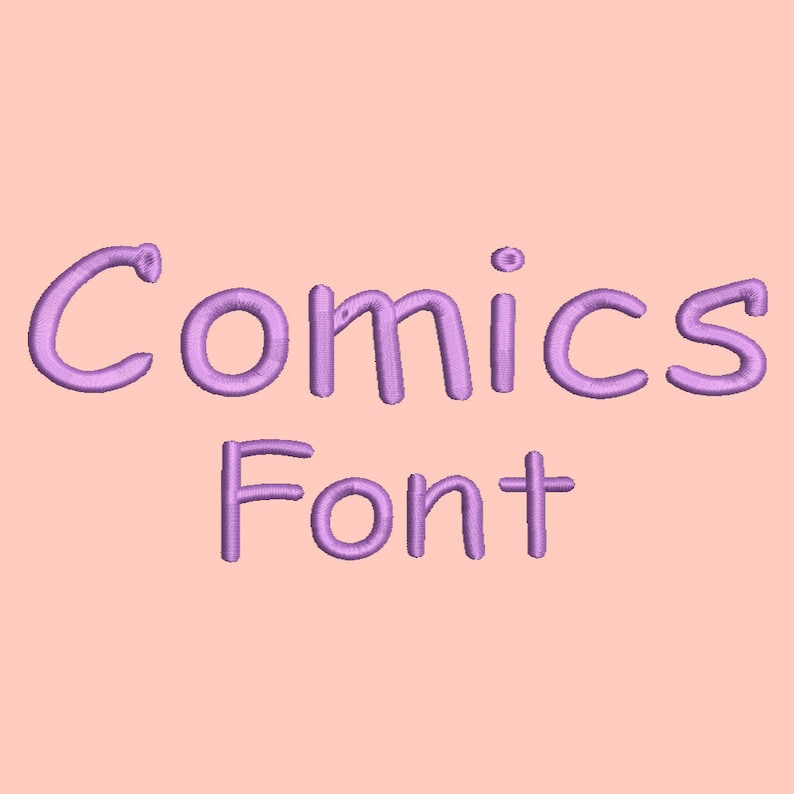 4 Size Comics Font Embroidery Designs BX Fonts Machine - Etsy