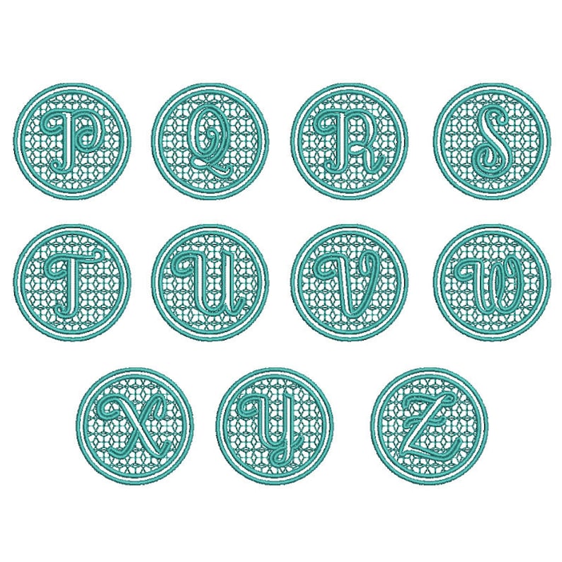 A-Z Embossed Embroidery Fonts Olivia Font embroidery - Etsy