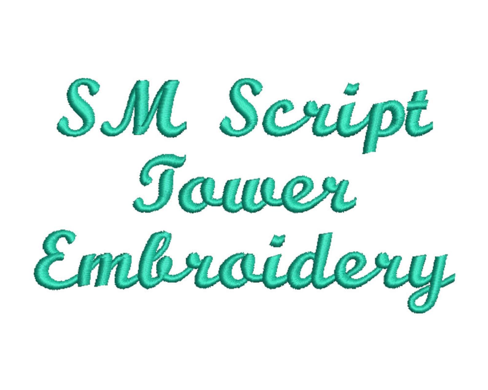 3 Size Sm Script Font Embroidery Designs BX Fonts Machine - Etsy