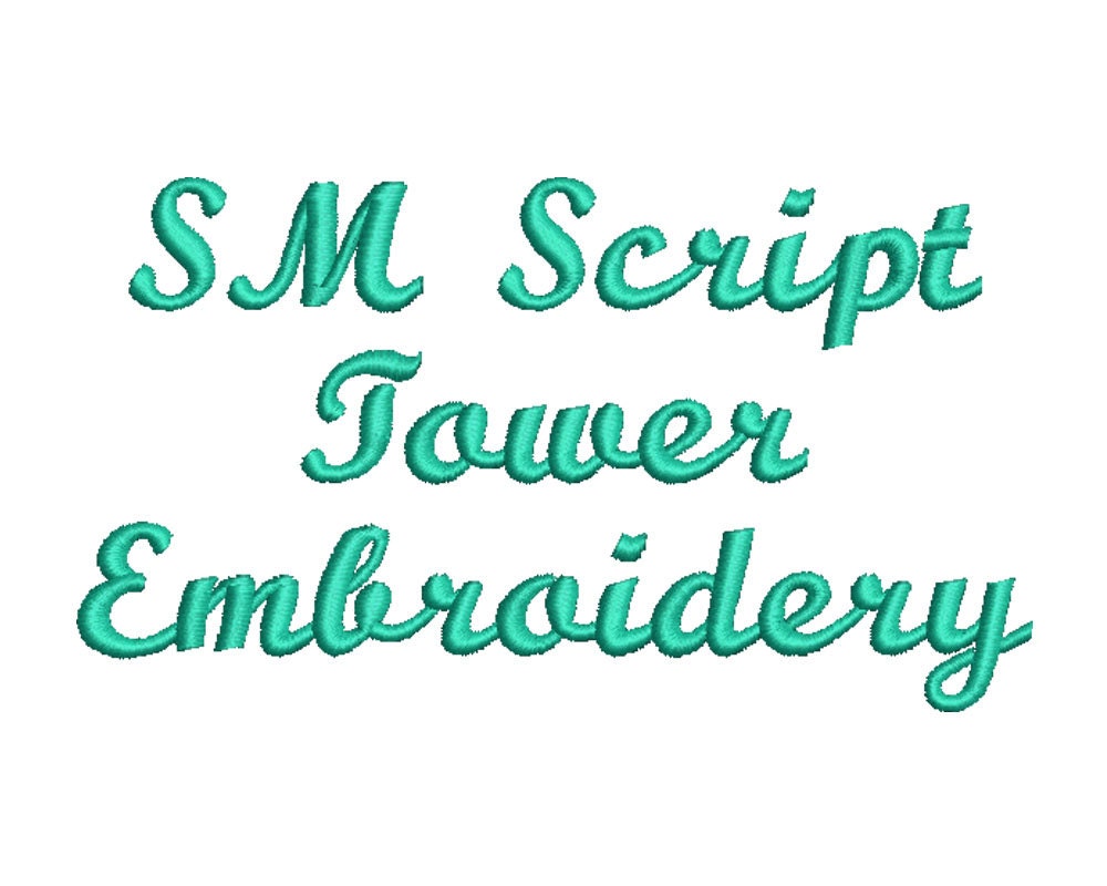3 Size Sm Script Font Embroidery Designs BX Fonts Machine - Etsy