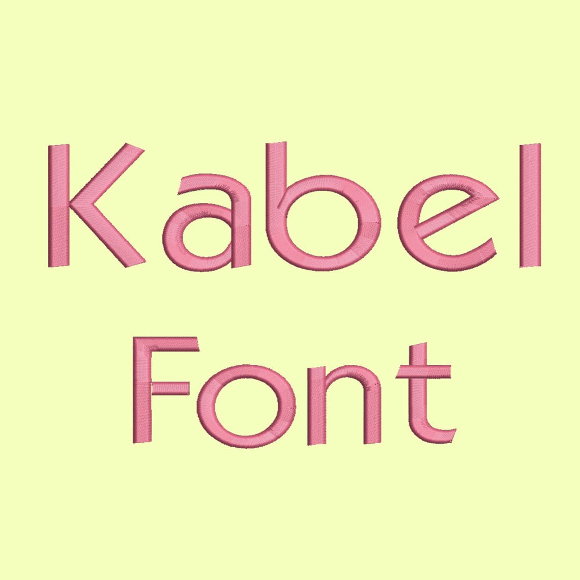 5 Size Kabel Font Embroidery Designs BX Fonts Machine - Etsy
