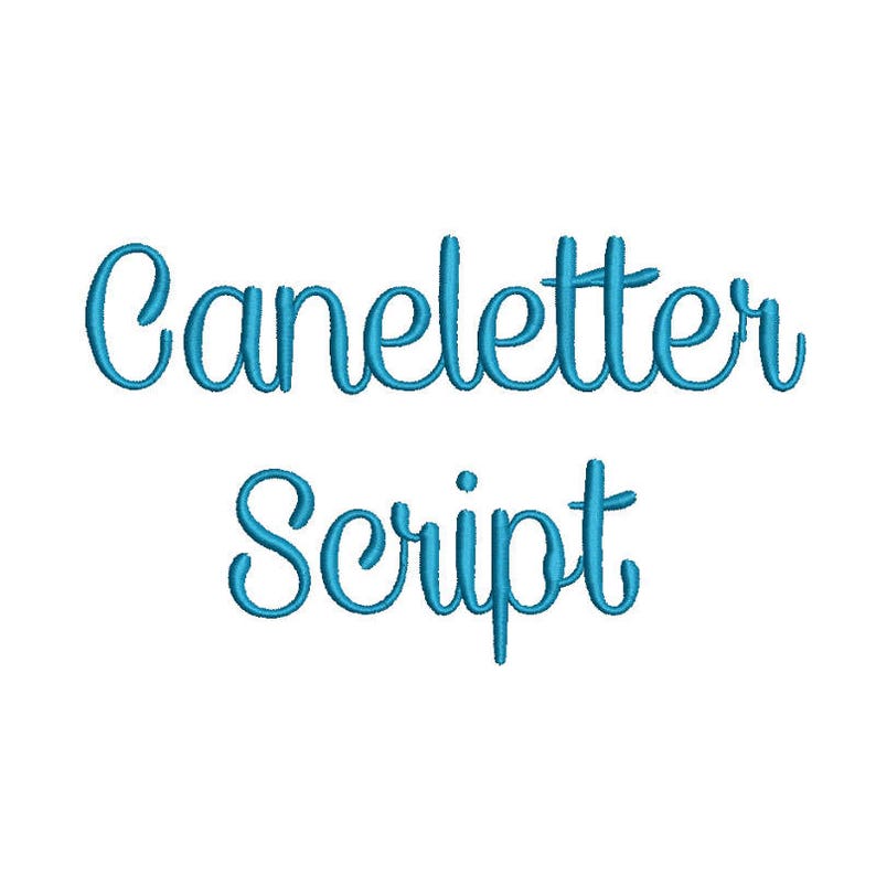 5 Size Caneletter Script Font Embroidery Designs BX fonts | Etsy