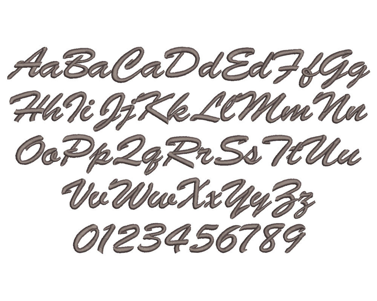 3 Size Embroidery Script Font Embroidery Designs, BX Fonts Machine ...