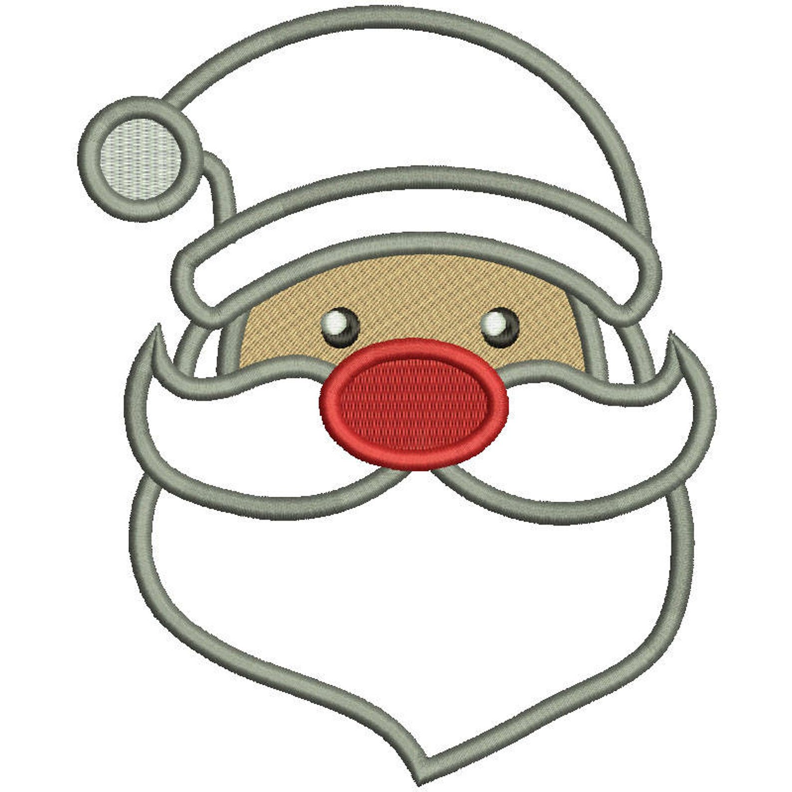 8 Size Santa Applique Designs Embroidery Designschristmas | Etsy