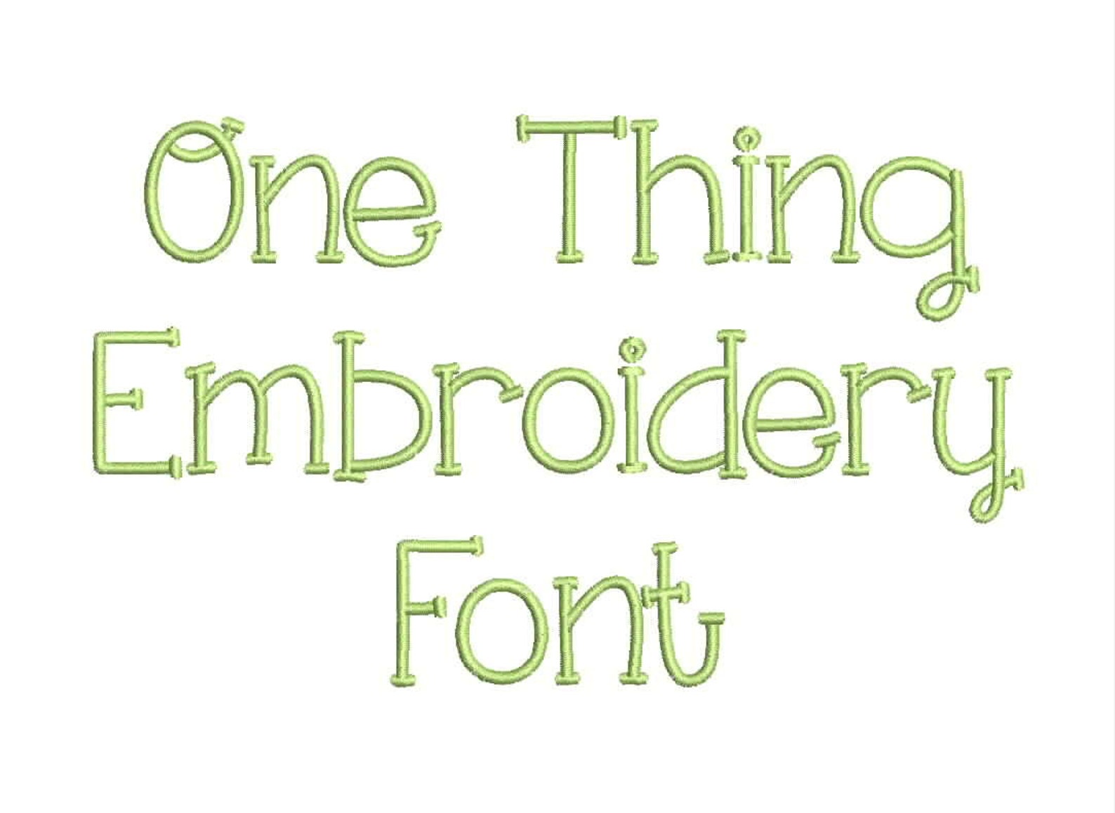 3 Size One Thing Embroidery Font Embroidery Designs BX Fonts | Etsy