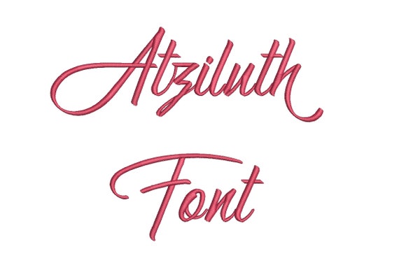 3 Size Atziluth Font Embroidery Designs BX Fonts Machine | Etsy