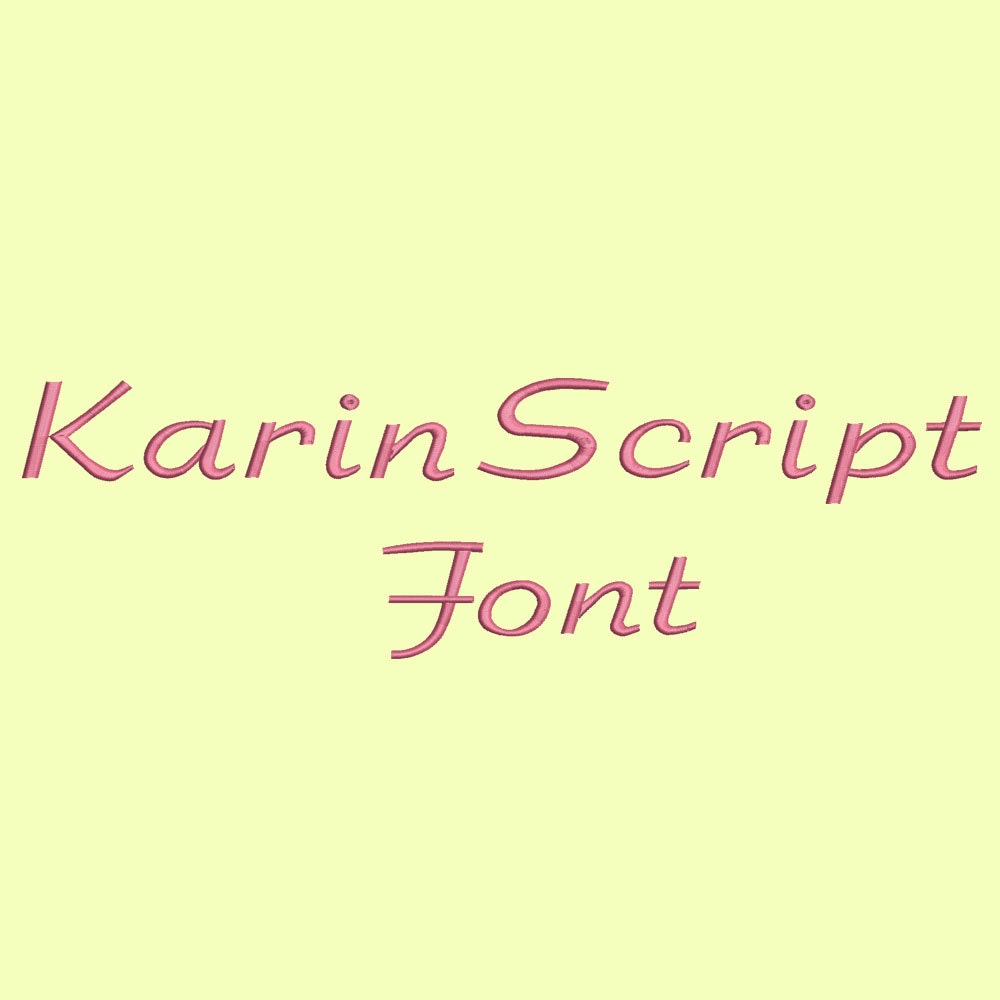 4 Size Karin Scirpt Font Embroidery Designs BX Fonts Machine - Etsy